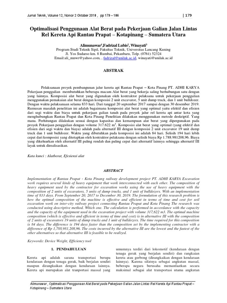 Optimalisasi Penggunaan Alat Berat | PDF