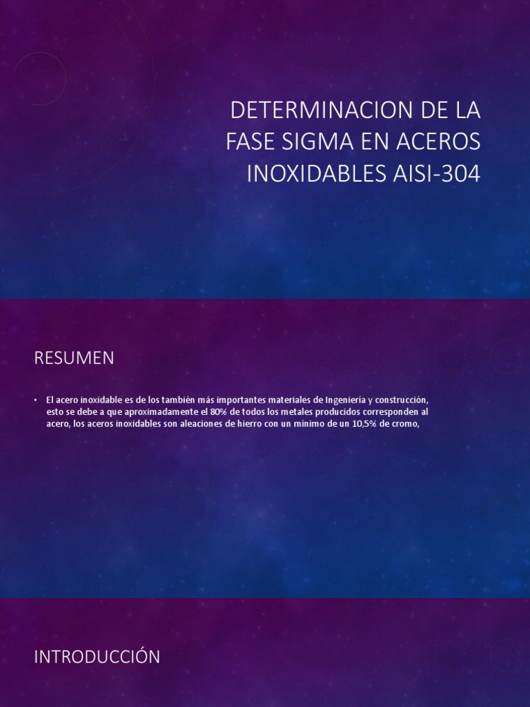 Determinacion de La Fase Sigma en Aceros Inoxidables | PDF | Acero ...
