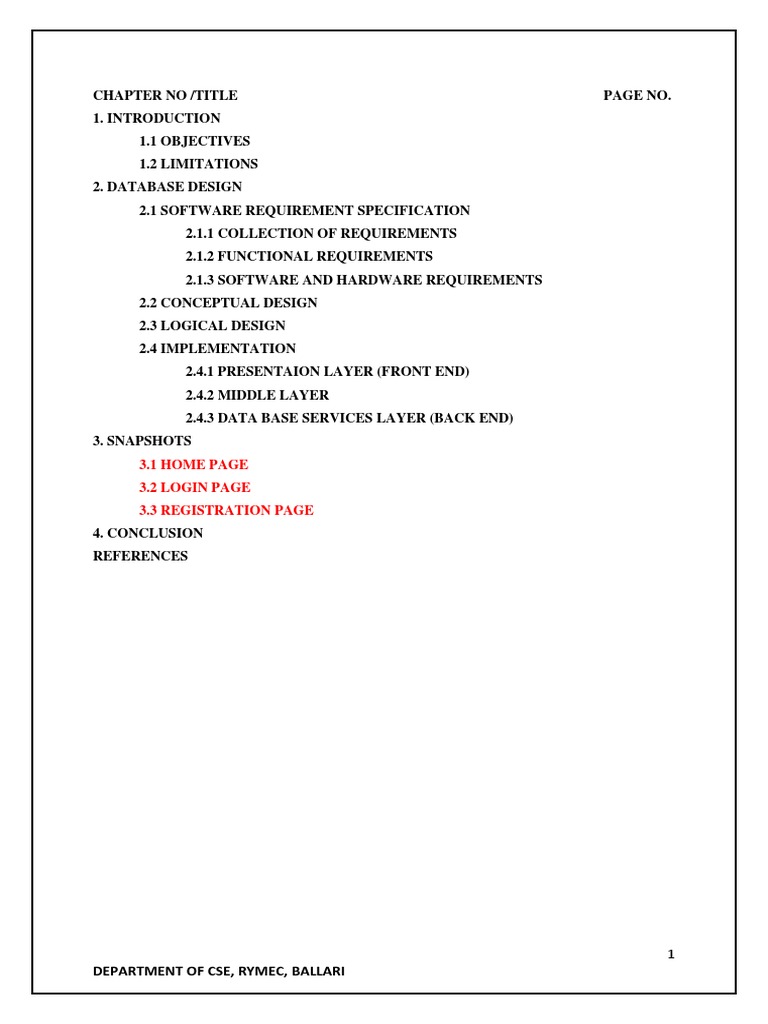 Dbms Mini Project Template | PDF | Html | World Wide Web