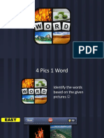 4 Pics 1 Word Game Mechanics | PDF | Games & Activities | Home & Garden
