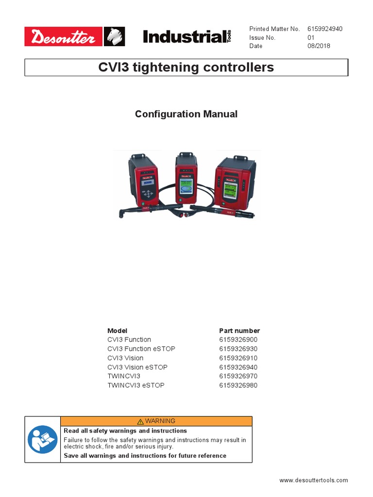 CVI3 Tightening Controllers - Configuration Manual - EN - 6159924940-01 ...