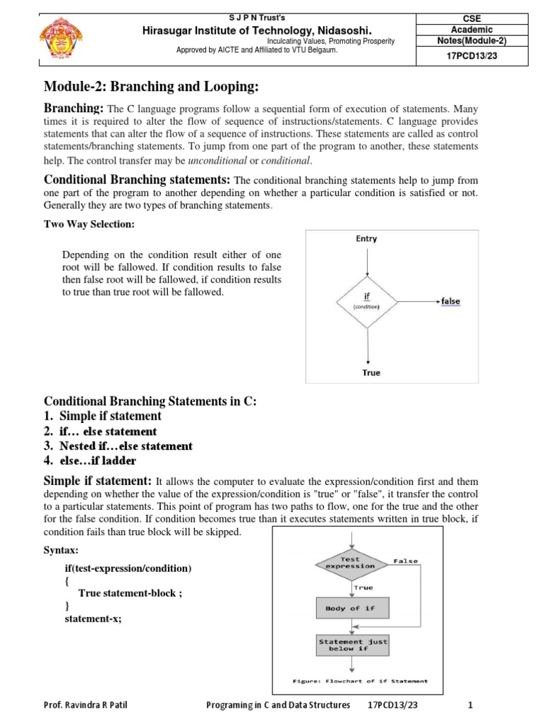 1 Sem | Download Free PDF | Control Flow | C (Programming Language)