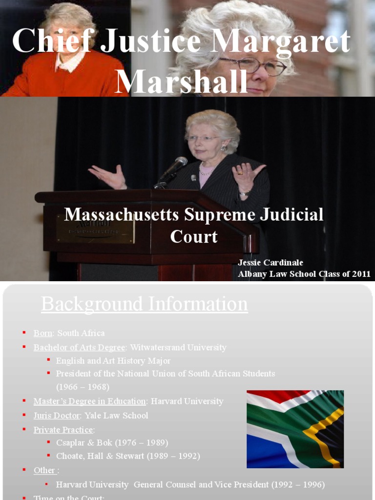 Chief Justice Margaret Marshall Overview | PDF | Government | Justice
