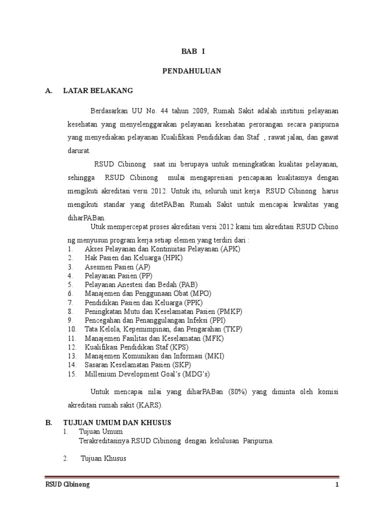 Program Kerja Pab | PDF