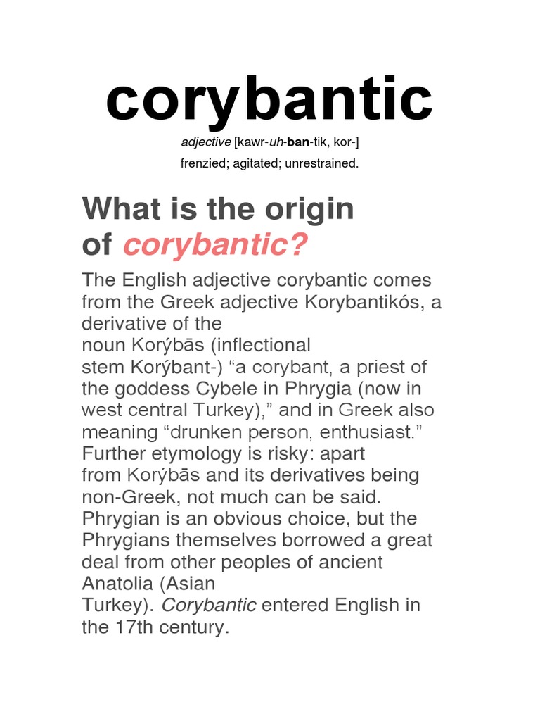 Corybantic | PDF