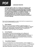 Module 4 Varieties and Registers of Spoken and Written Language | PDF ...