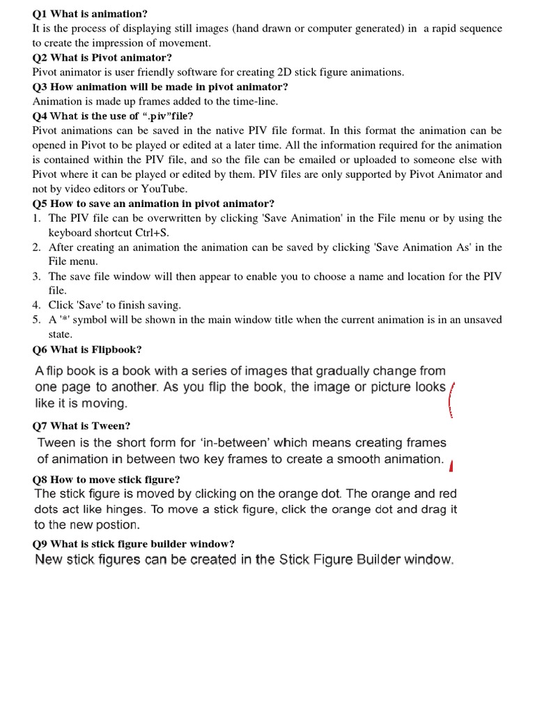 Pivot Animator Question Answer | PDF