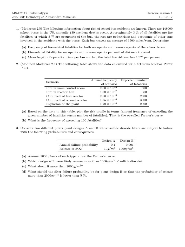 School Bus and Nuclear Risk Analysis | PDF | Risk | Nuclear Power