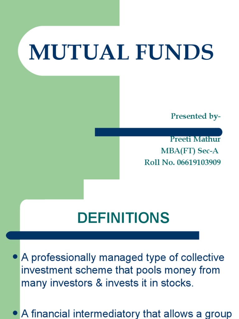 Mutual Funds | PDF | Mutual Funds | Investing