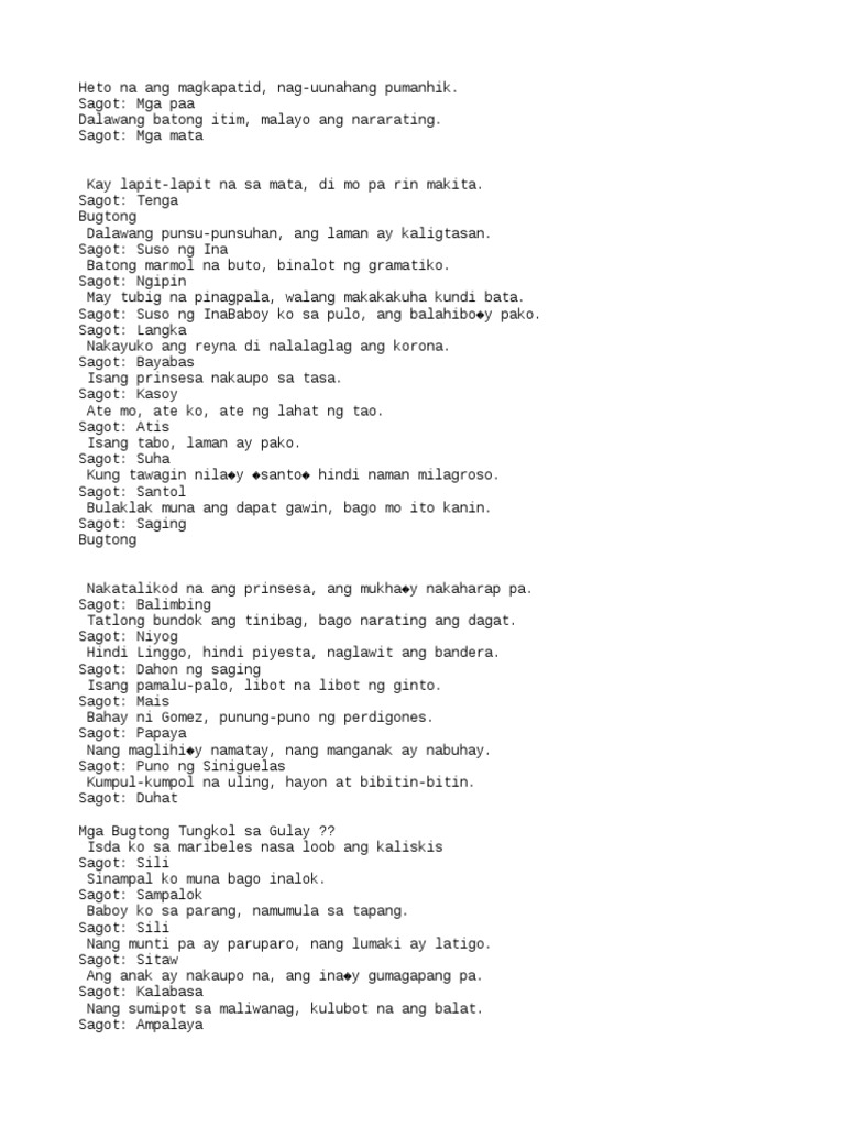 Bugtong | PDF