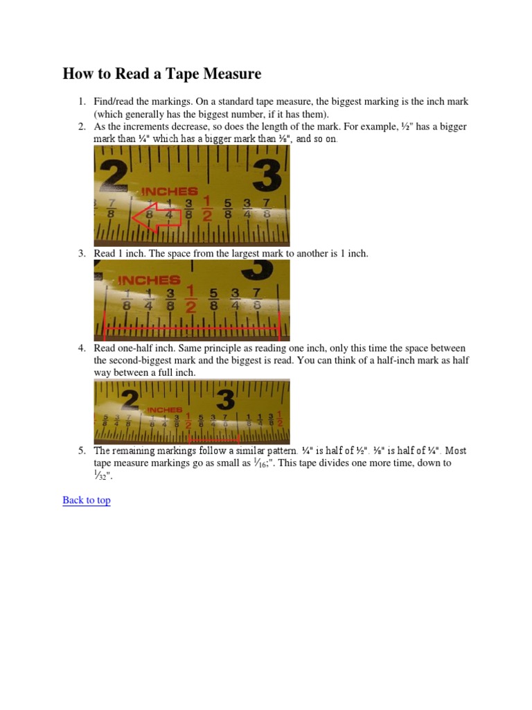 How To Read A Tape Measure | PDF | Fraction (Mathematics) | Decision Making