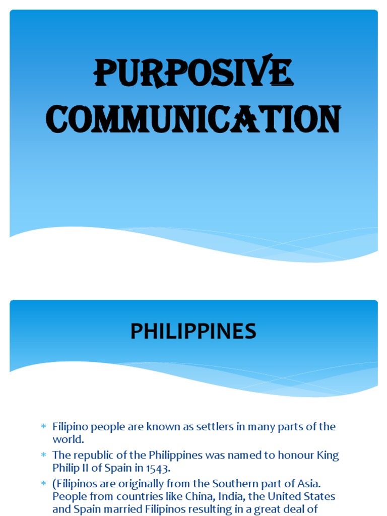 Purposive Communication PPP | PDF | Philippines | Languages