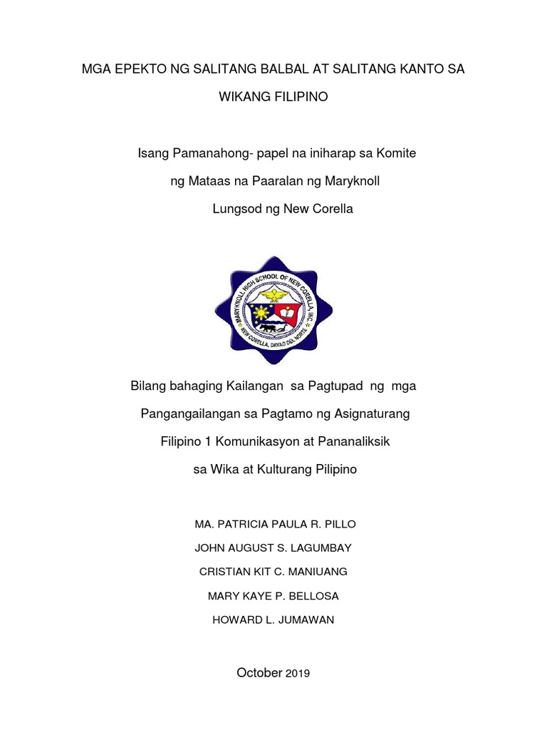 Filipino Thesis | PDF