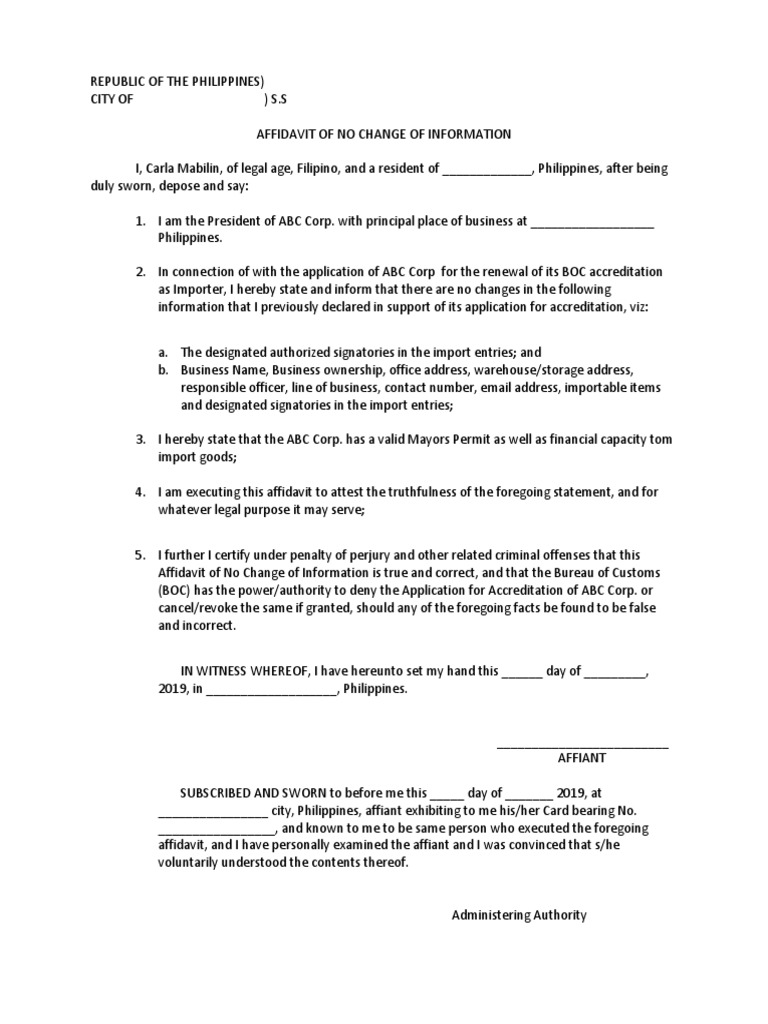 Certificate Of No Change Form Nyc Fillable - Printable Forms Free Online