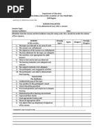 QATAME Forms For INSET 2020 | PDF | Learning | Program Evaluation