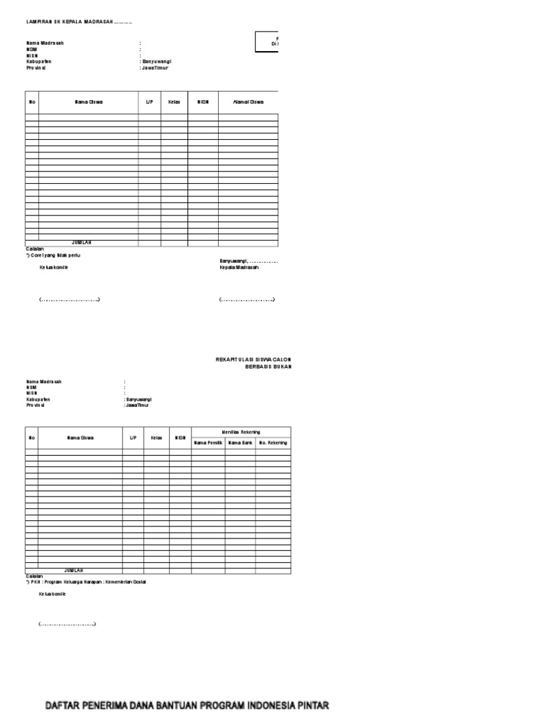 Form Pip Tanda Terima Pencairan | PDF