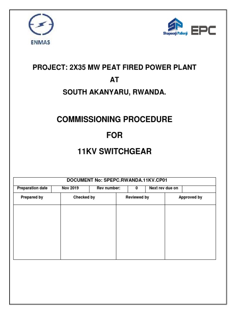 Pre Commissioning & Commissioning - Procedure & Test Reports - MV ...