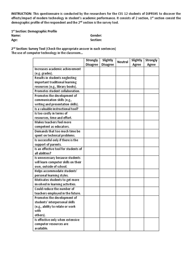 Questionnaire | PDF | Learning Styles | Teachers