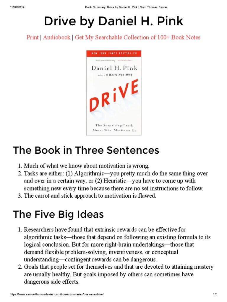 Drive | PDF | Motivation | Motivational