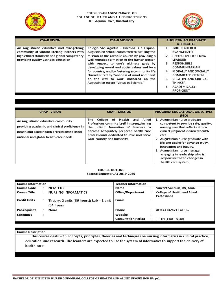 NCM 110 Informatics | PDF | Health Informatics | Nursing