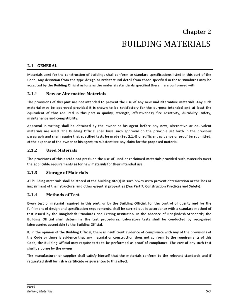 Building Material Specification | PDF | Masonry | Mortar (Masonry)