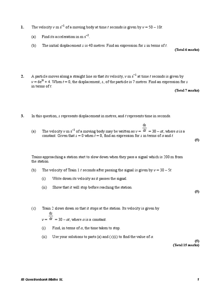 Kinematics Worksheet | PDF | Velocity | Kinematics