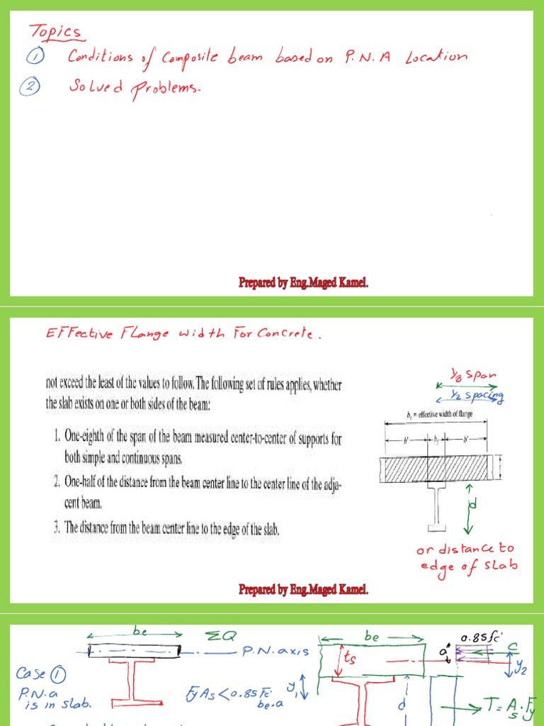Structural Steel-18 - PNA Locations For Composite Beams | PDF