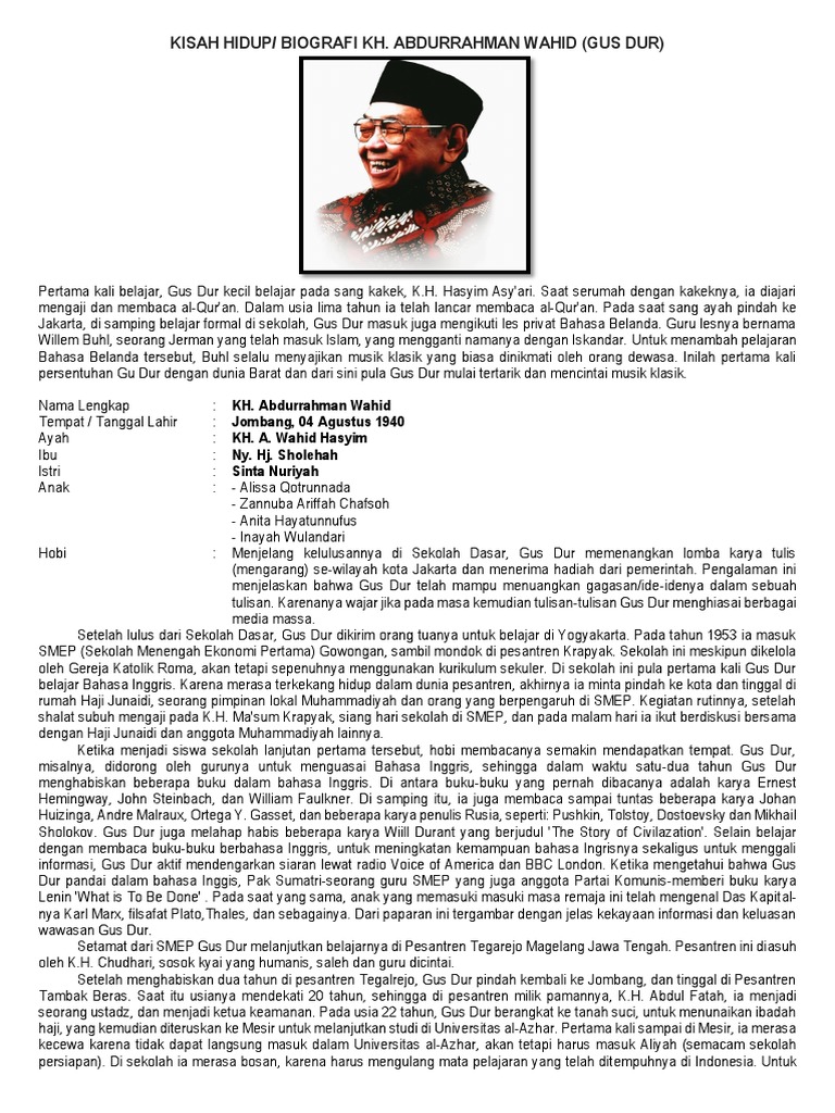 Biografi Gus Dur | PDF