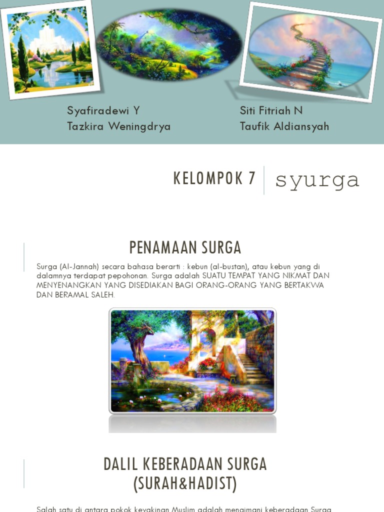 Macam-Maam Tingkatan Syurga Ada 7