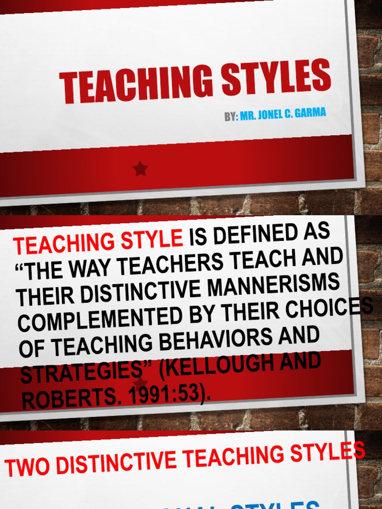 Types of Teaching Styles Explained | PDF