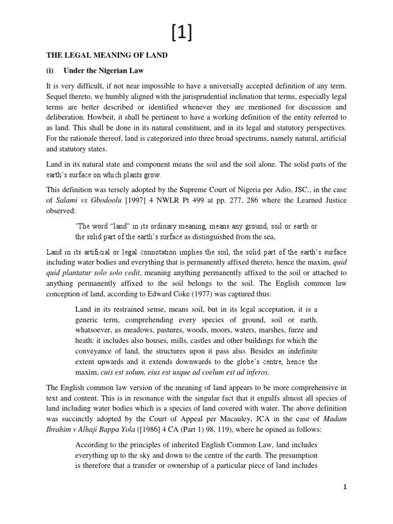 1 The Legal Meaning of Land | PDF | Real Property | Property