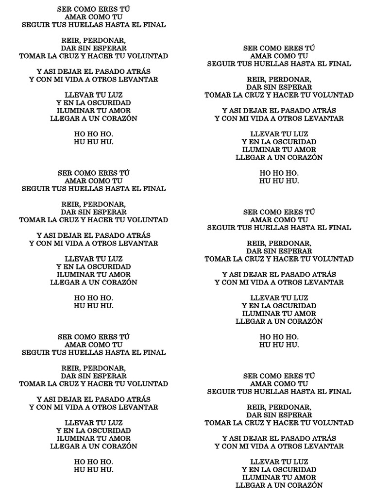 Ser Como Eres Tú | PDF