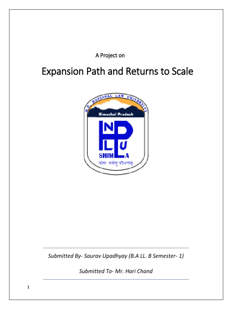 Returns To Scale Expansion Path | PDF | Production Function | Labour ...