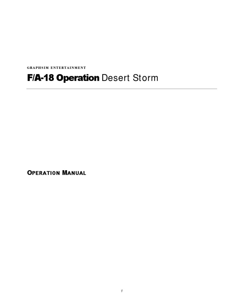 F/A 18 Manual Instructions | PDF | Mc Donnell Douglas F/A 18 Hornet ...