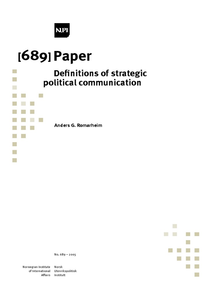 Strategic Political Communication Defined | PDF | Propaganda | Rhetoric