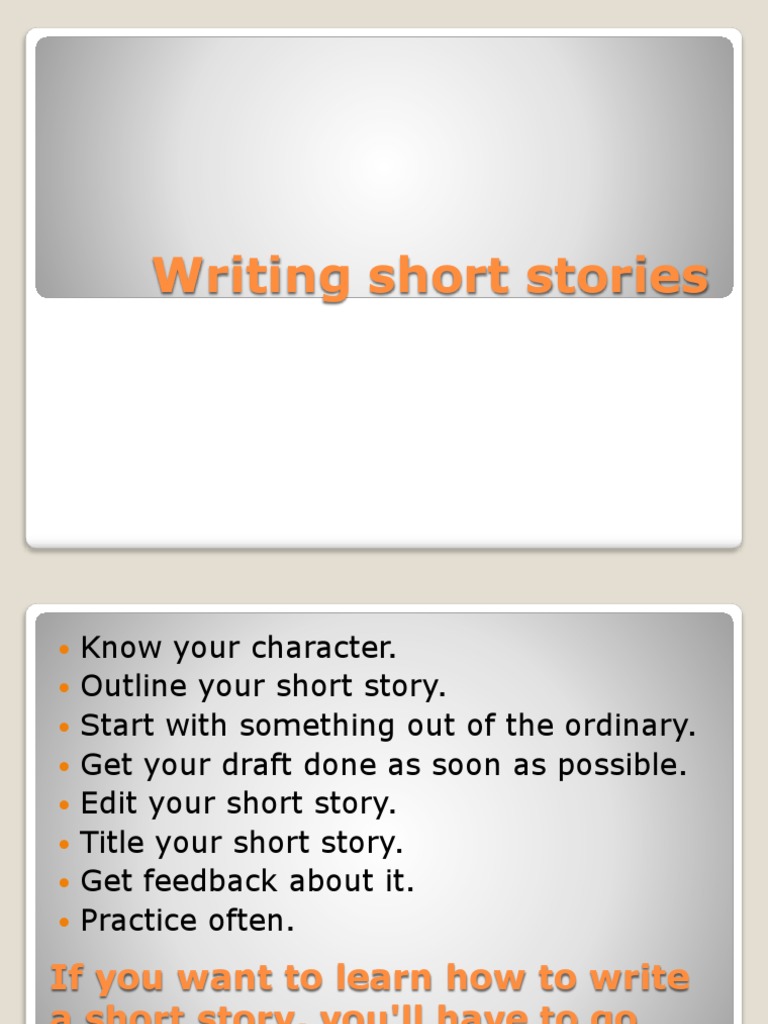 Writing Short Stories | PDF | Narration | Narrative