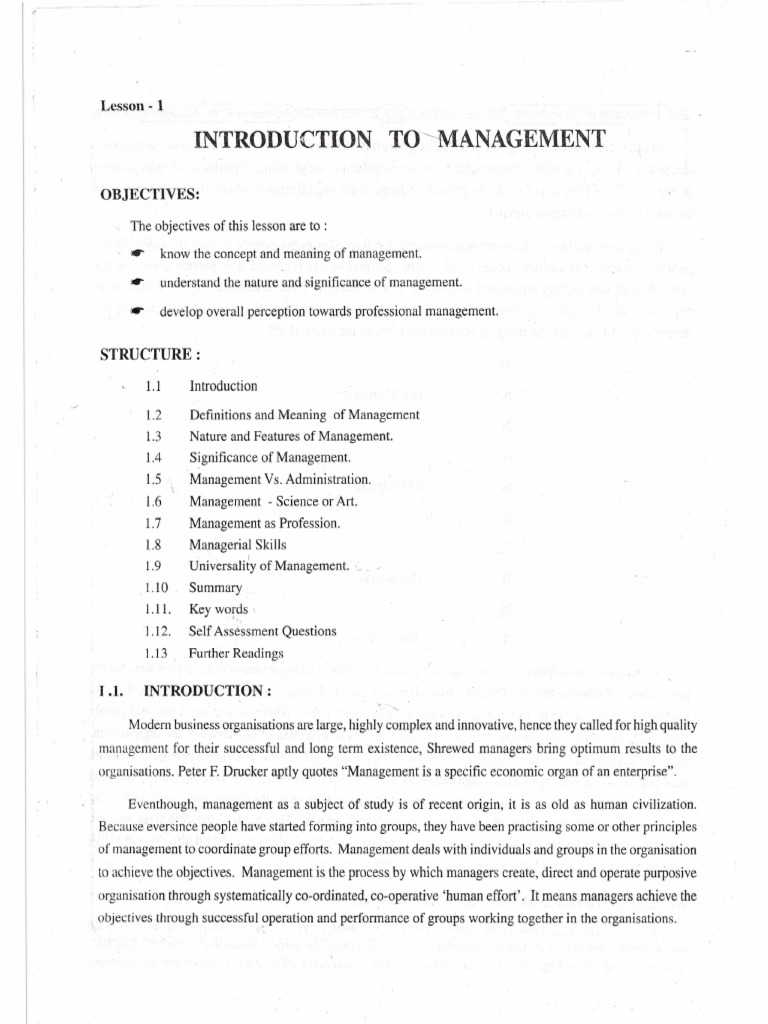 Introduction to Management Basics | PDF | Profession | Theory