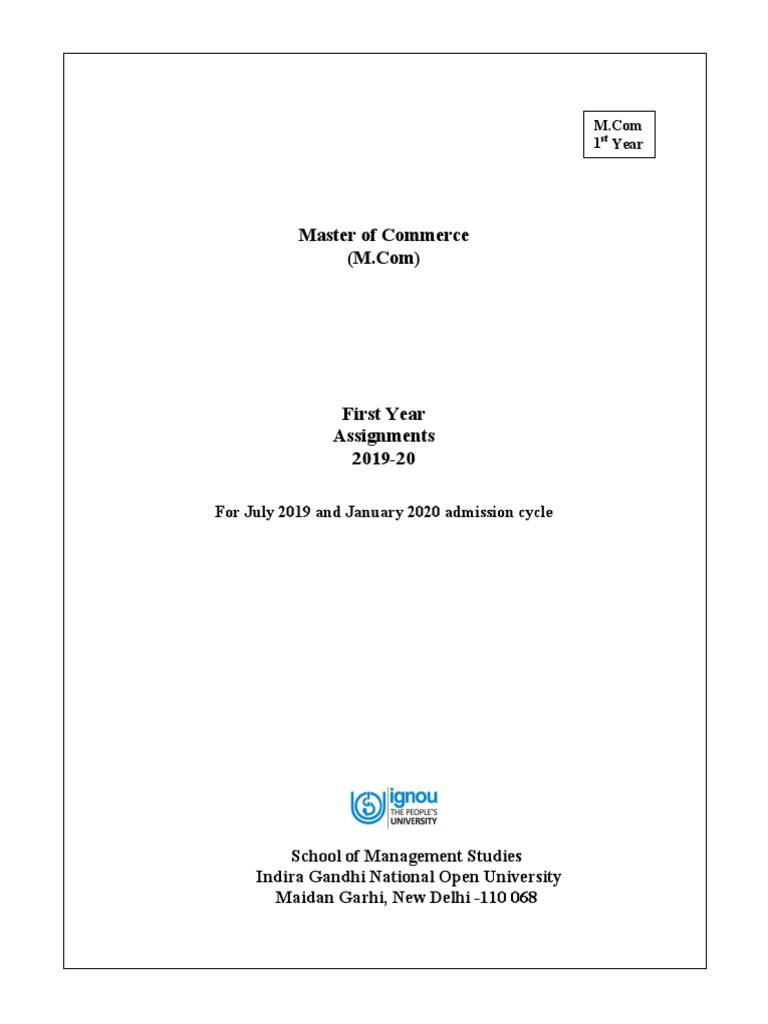 1st Year Assignments 2019-20 (English) | Download Free PDF | Electronic ...