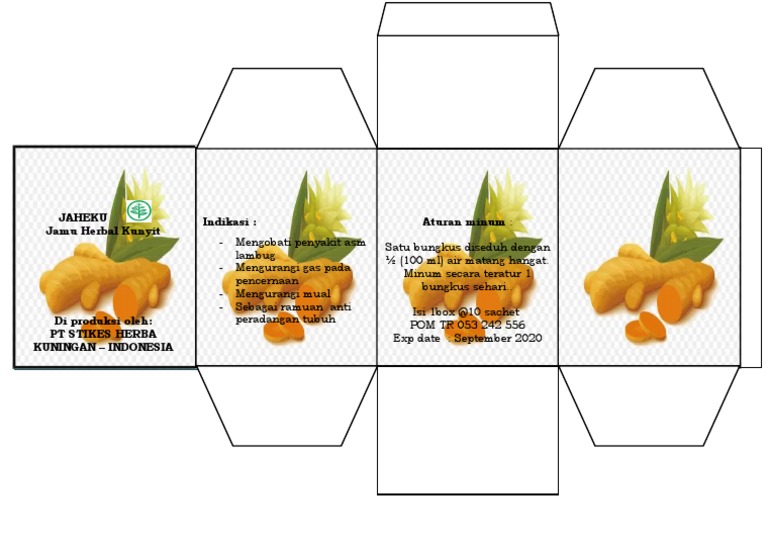 Kemasan Sekunder Kunyit | PDF