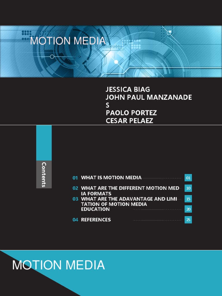 Motion Media | PDF | Mass Media | Television