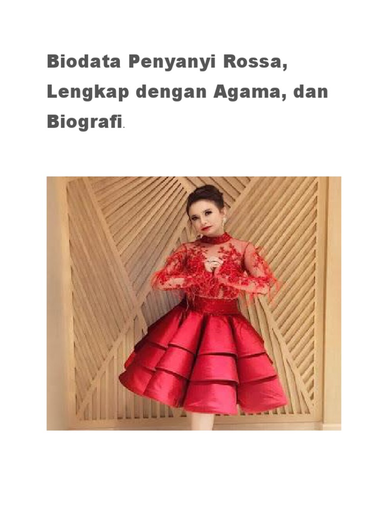 Biodata Penyanyi Rossa | PDF