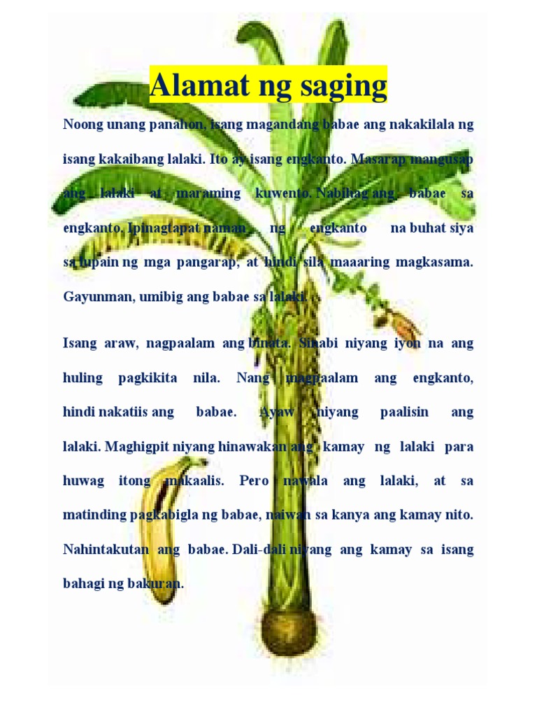 Alamat NG Saging | PDF