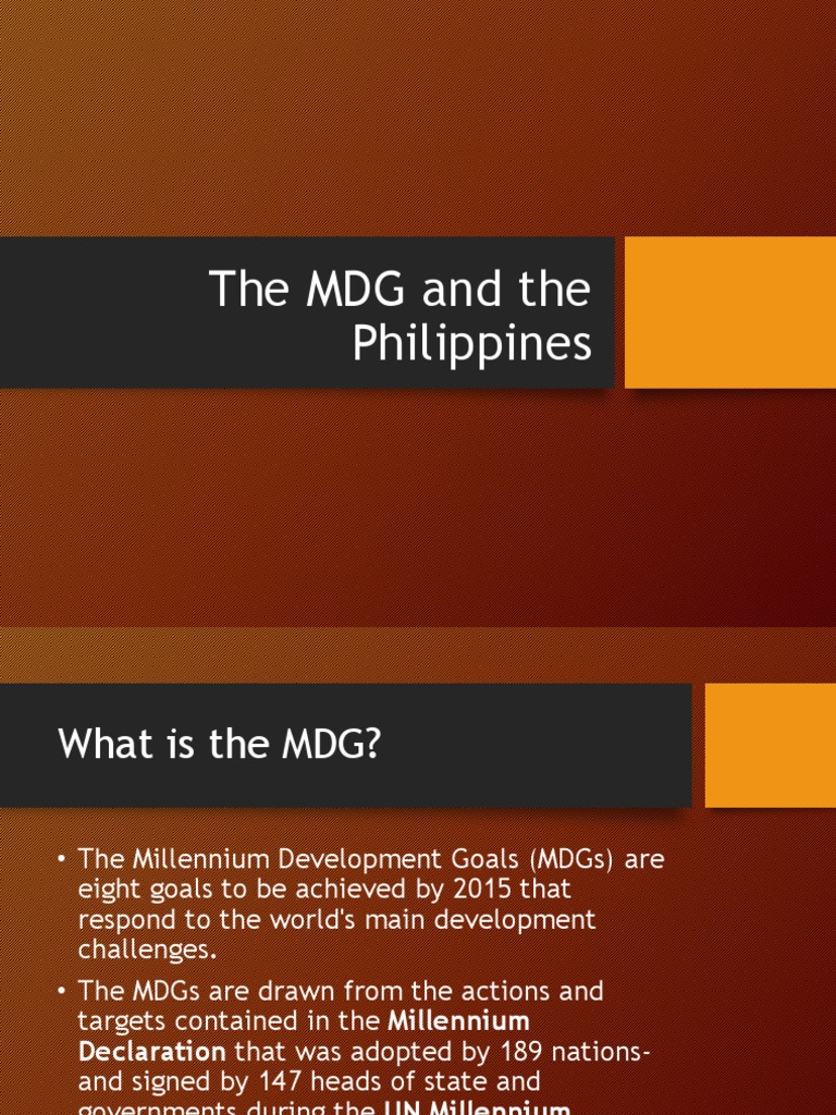 MDG Philippines Goals | PDF | Millennium Development Goals ...