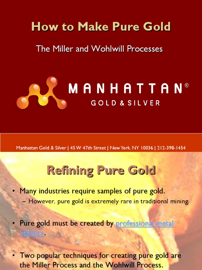 How To Make Pure Gold | Download Free PDF | Anode | Gold