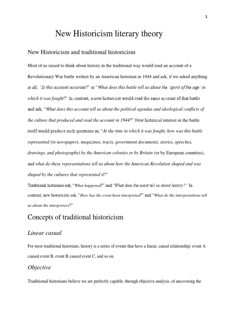 Understanding New Historicism in Literature | PDF | Narrative | Discourse