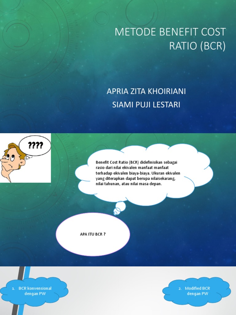 Metode BCR (Benefit Cost Ratio) | PDF