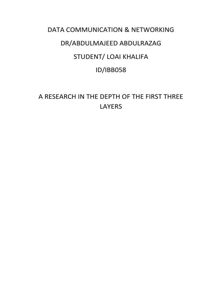 OSI Model: Understanding Network Layers | PDF | Data Transmission | Osi ...