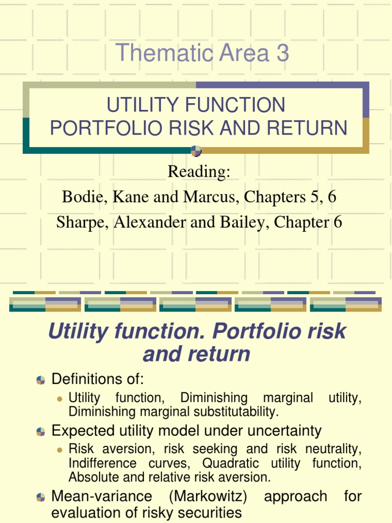 Quadratic Utility and Risk Aversion | PDF | Diversification (Finance ...