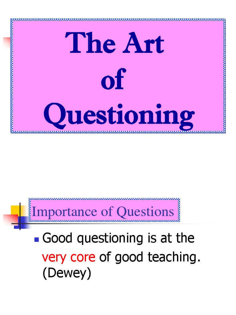Importance of Effective Questioning | PDF | Question | Leadership