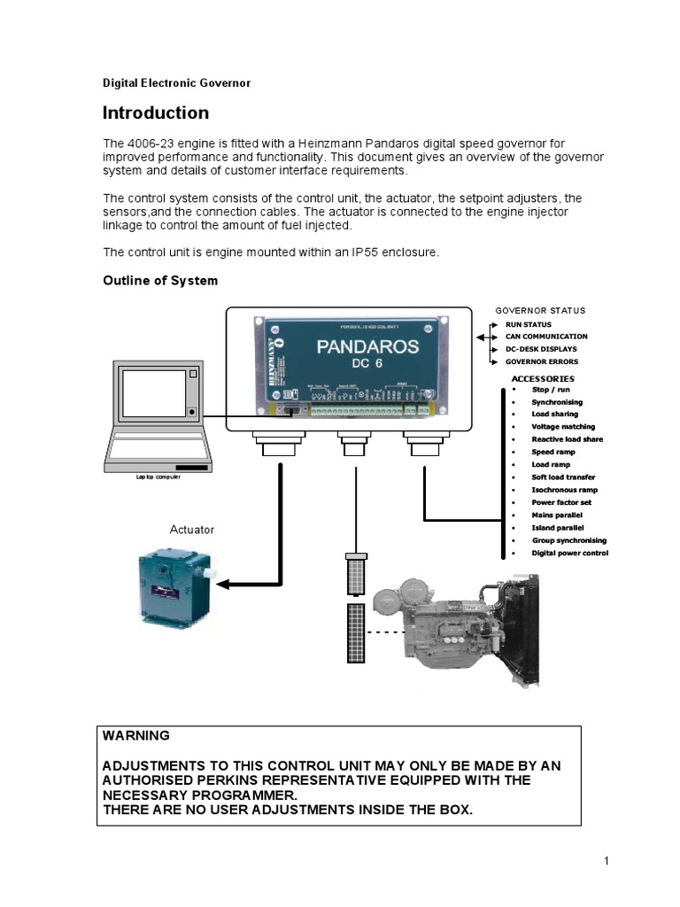 Heinzmann Pandaros DC 6 Governor Overview | PDF | Analogue Electronics ...
